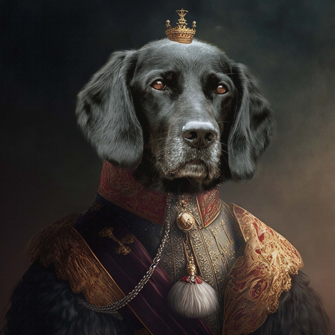 The Prince Regal Custom Dog Portrait Renaissance Pet Art - Etsy