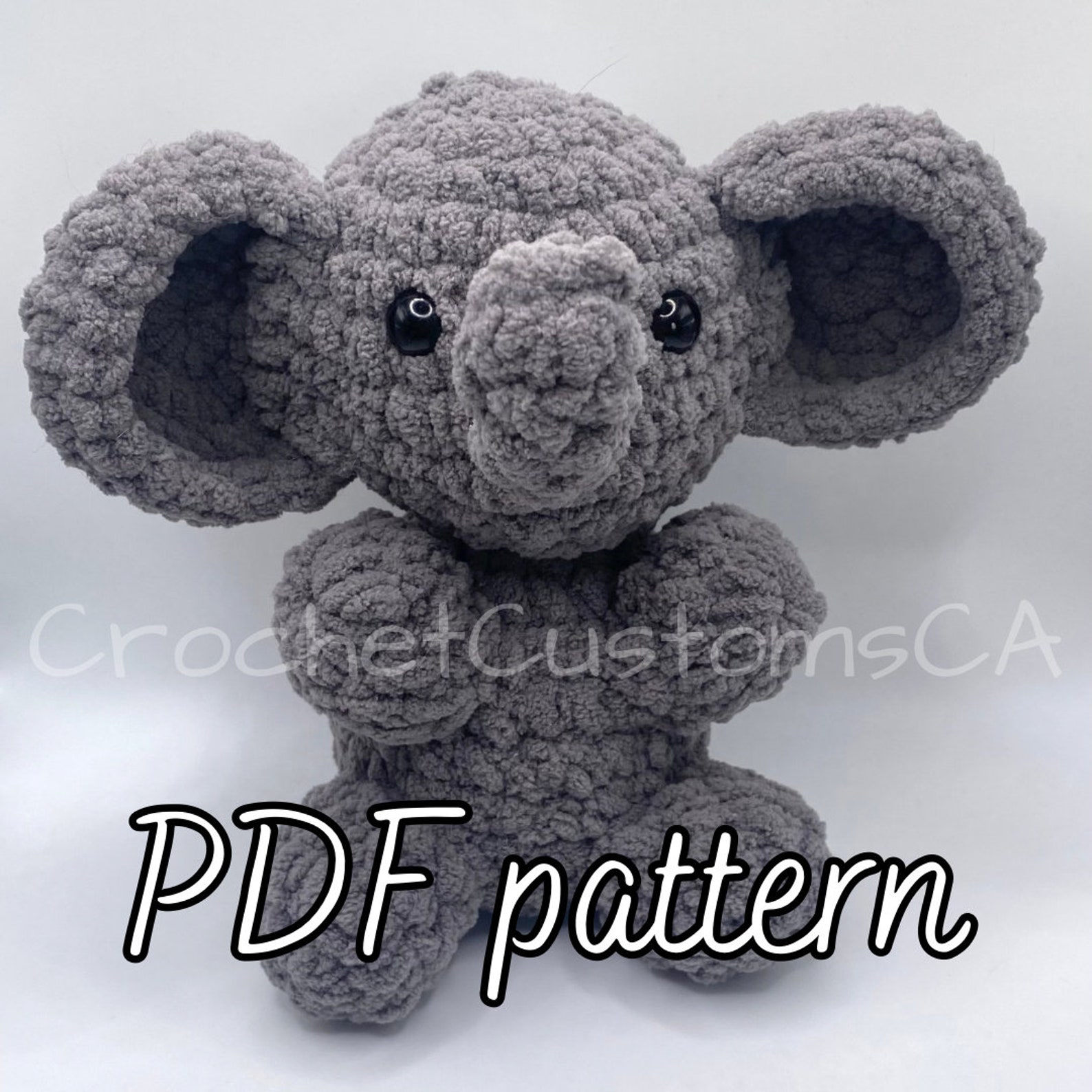 Chunky Elephant Crochet Pattern Digital Crochet Pattern - Etsy