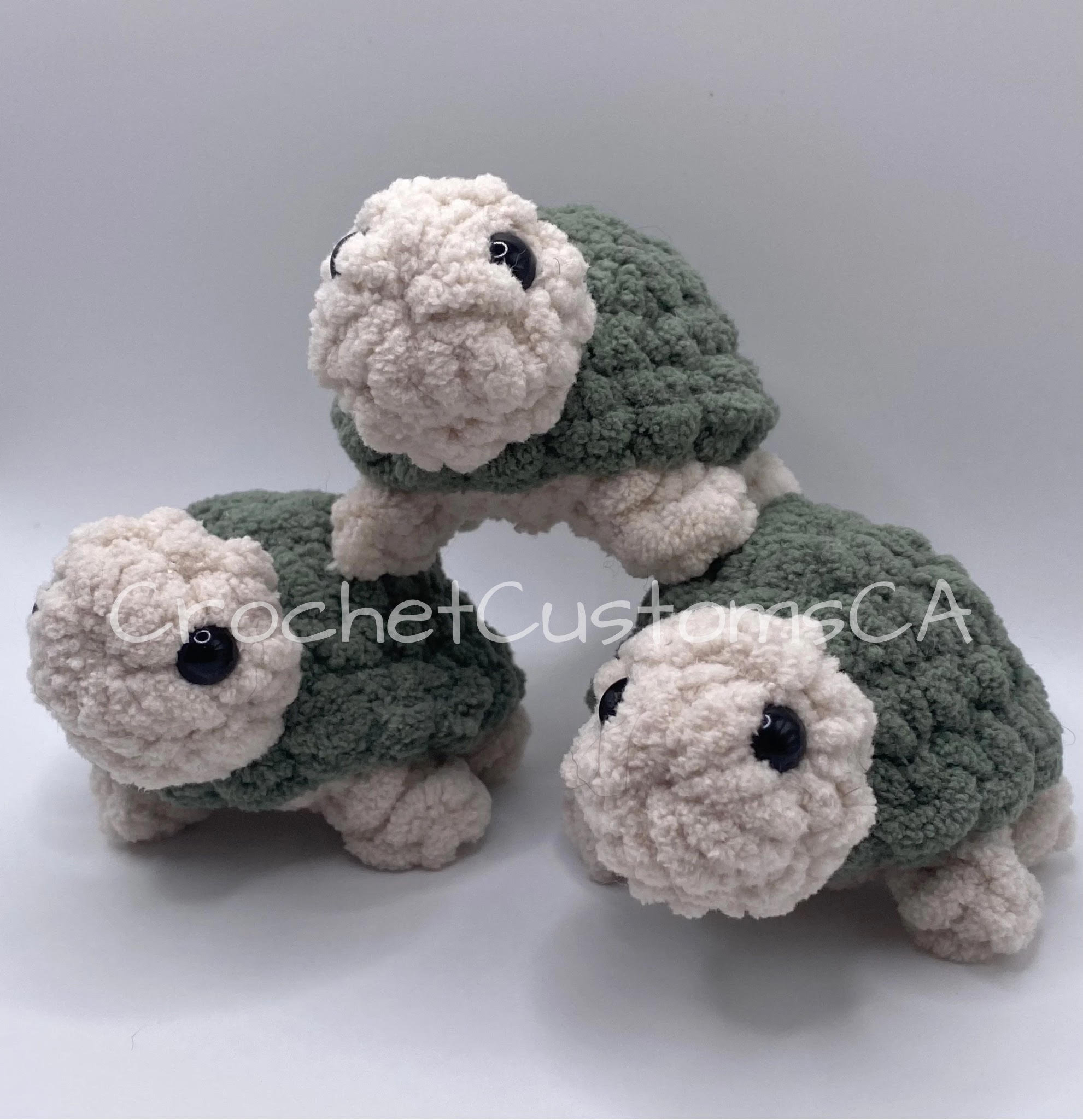 Mini Turtle Amigurumi Crochet Pattern, Low Sew Turtle Crochet Pattern ...