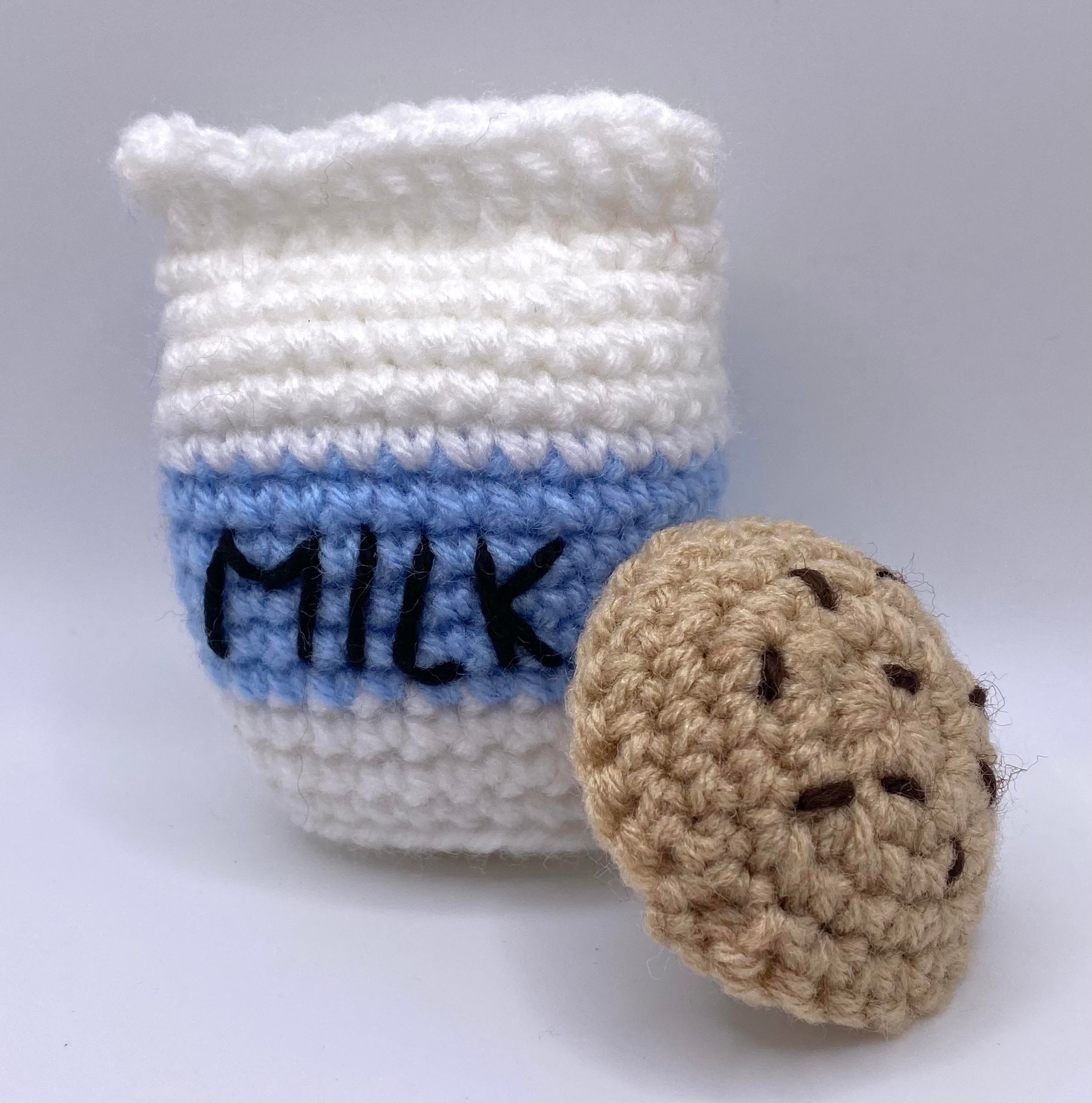 2 in 1 No Sew Milk and Cookie Amigurumi Pattern, Easy Kawaii Crochet ...