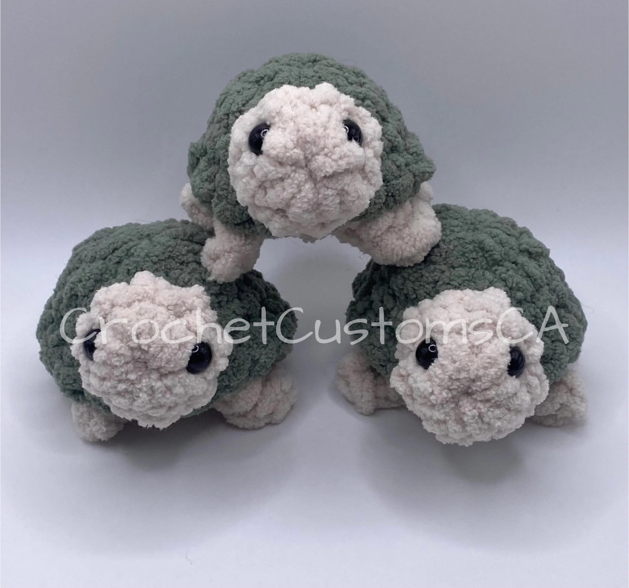 Mini Turtle Amigurumi Crochet Pattern: Low Sew Turtle Amigurumi (PDF ...