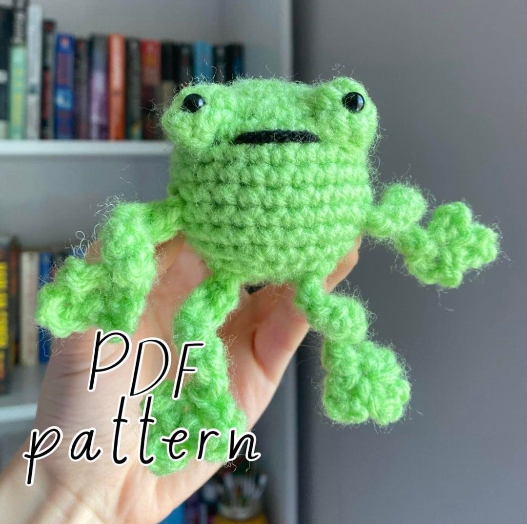 No Sew Long Legged Frog Crochet Pattern, Easy No Sew Amigurumi Pattern ...