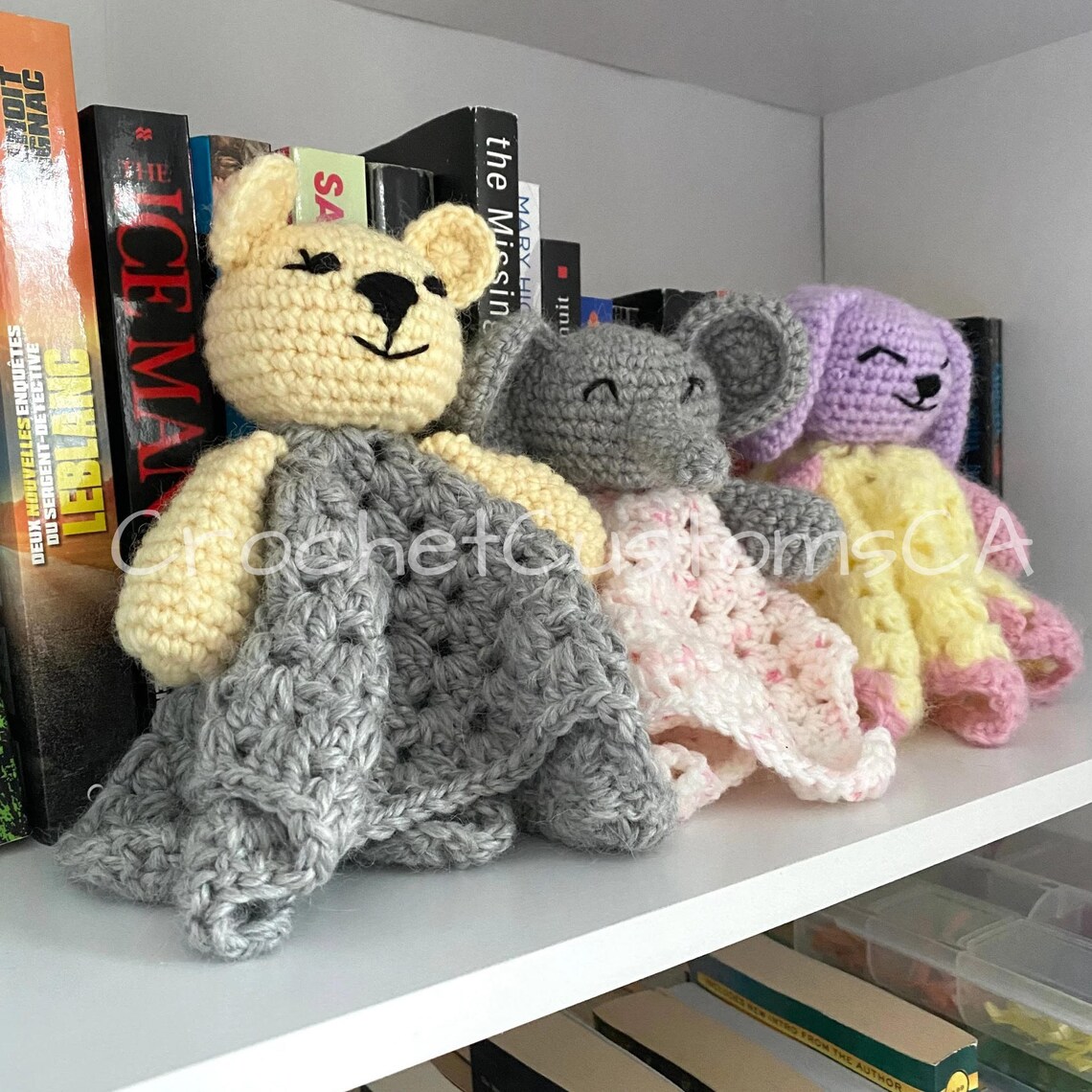 3 in 1 Crochet Lovey Pattern Bundle, Bear Crochet Lovey Pattern, Bunny ...