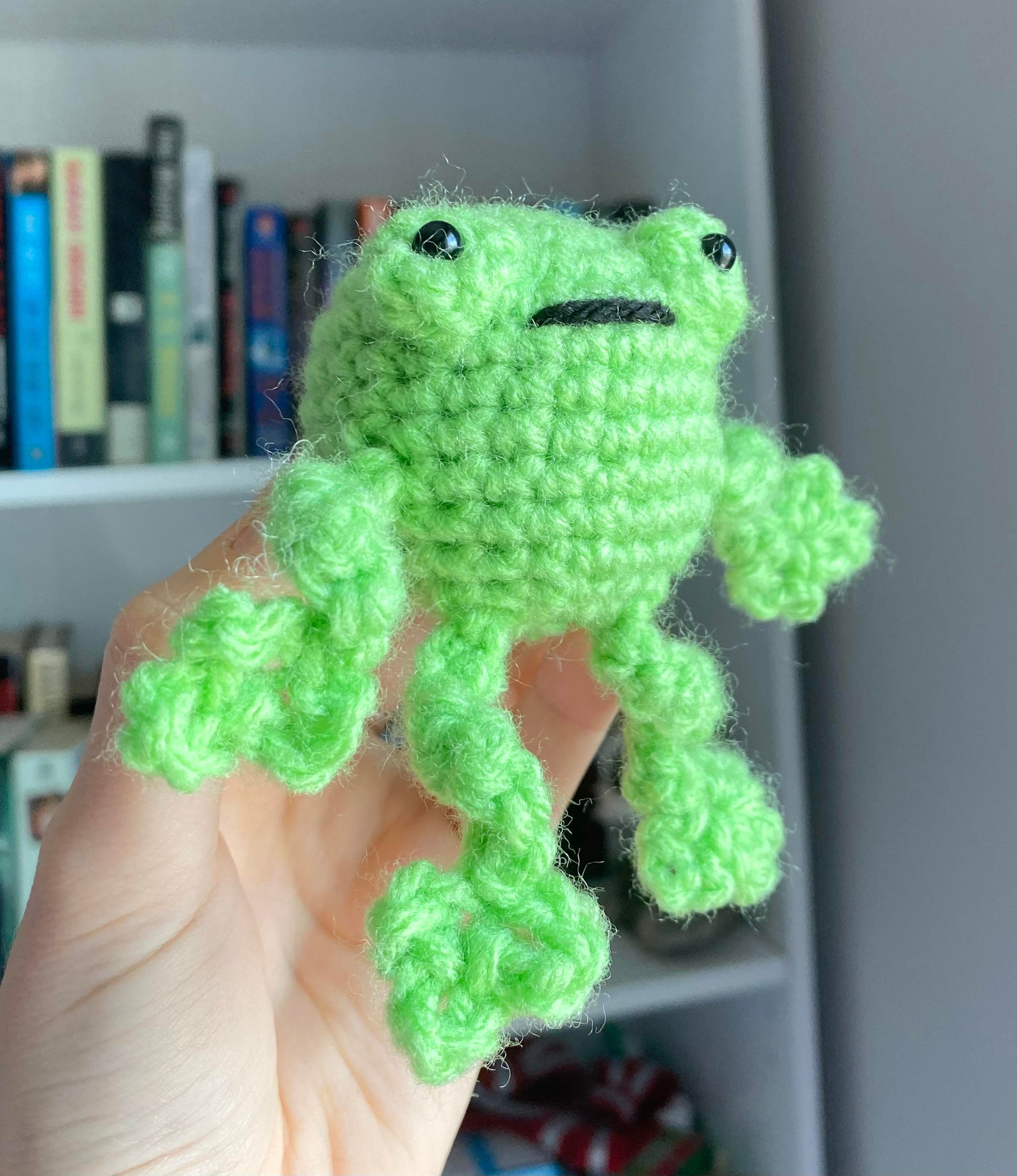 No Sew Long Legged Frog Crochet Pattern, Easy No Sew Amigurumi Pattern ...