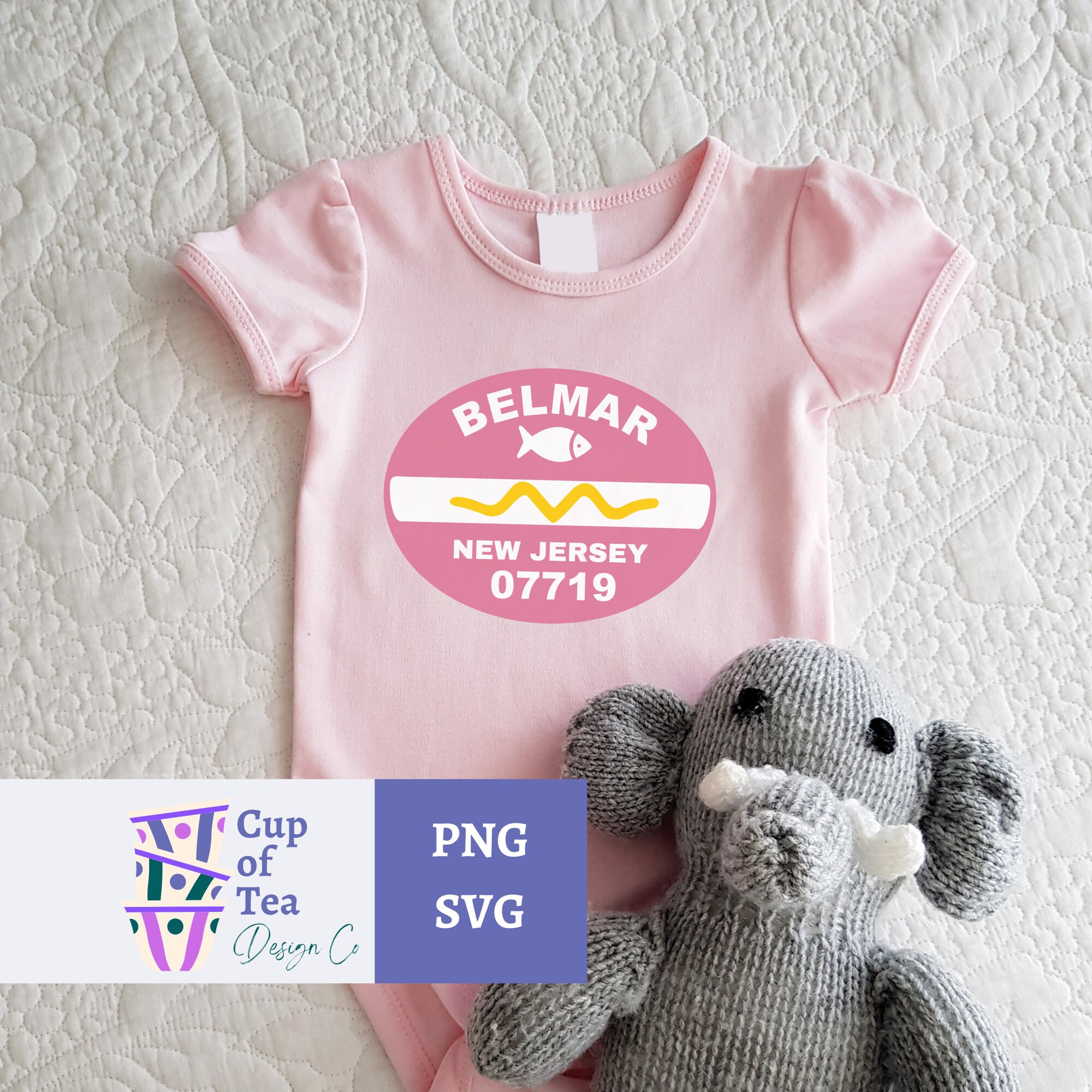 Belmar New Jersey Beach Badge Svg Png - Shore NJ- Digital File - Beach ...