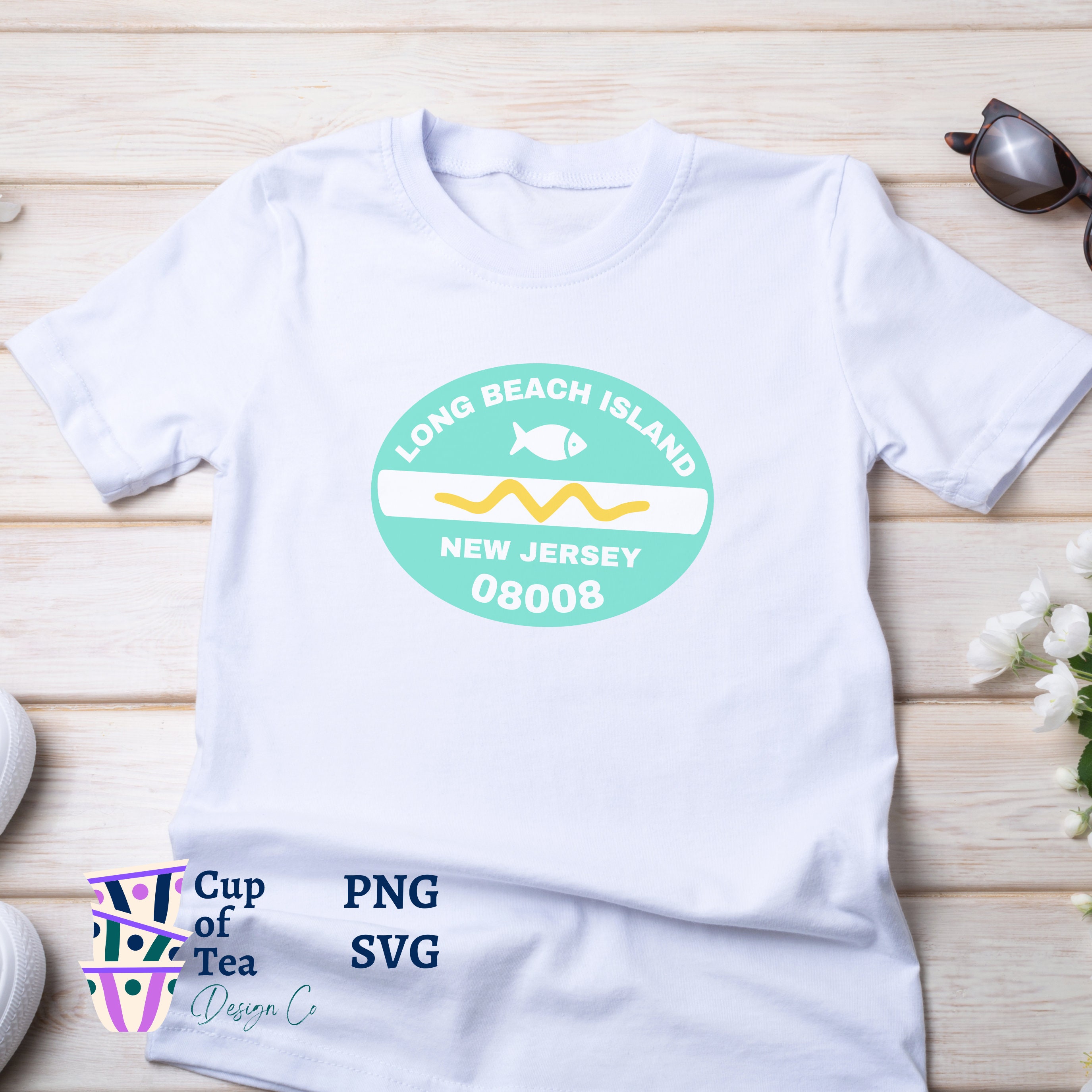 LBI New Jersey Beach Badge Svg Png Long Beach Island Shore NJ Digital ...