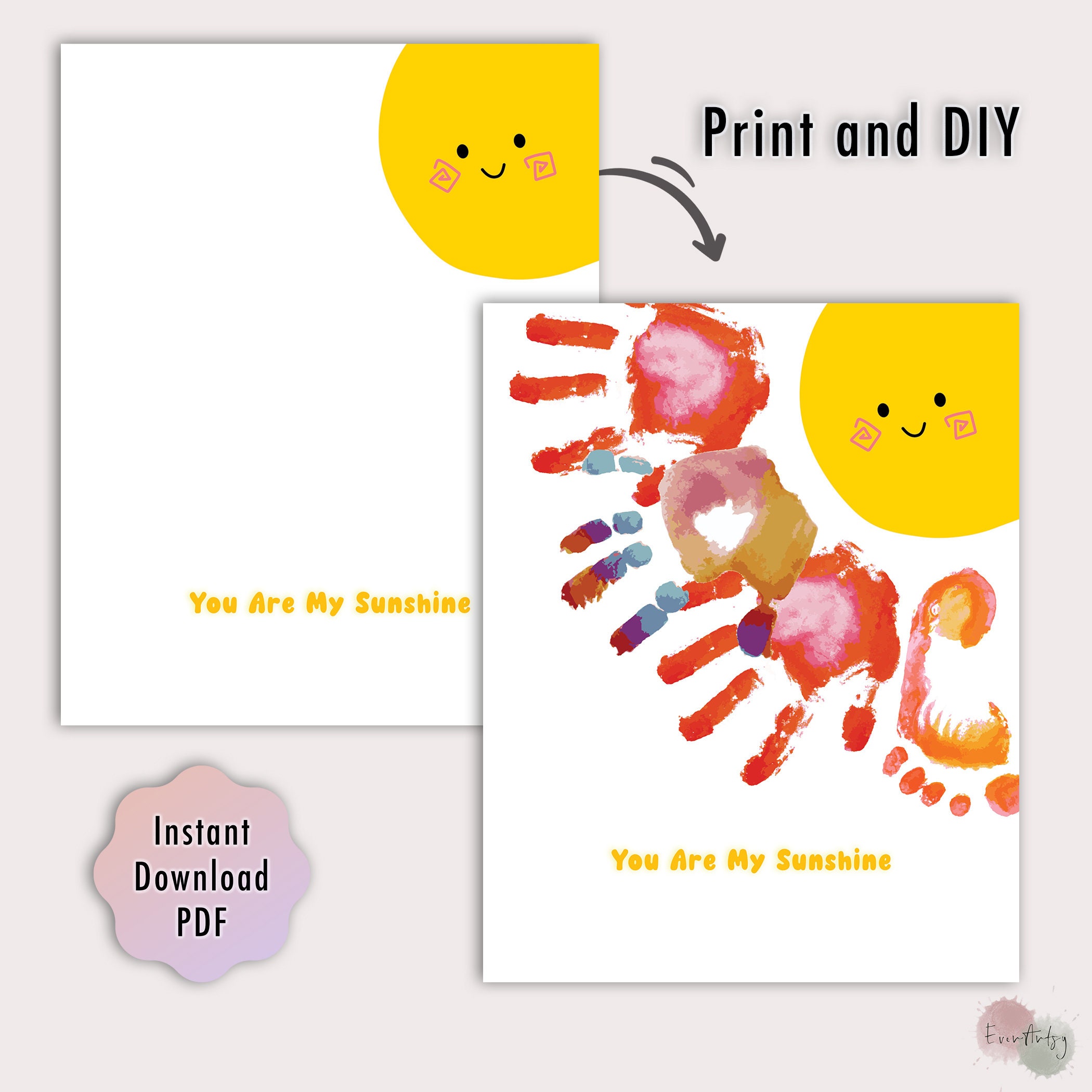 Grandparents Day Printable Handprint Craft Art for Grandpa - Etsy