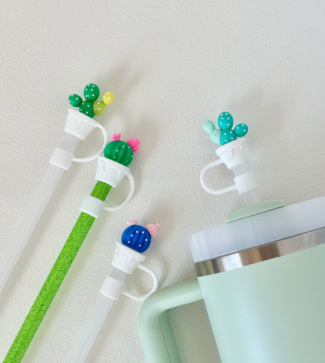 Cactus Straw Topper for Stanley Cup Plant Straw Charm Western Straw ...
