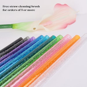 Glitter Tumbler Straw Replacement Straw Cup Accessory Glitter Straw for ...