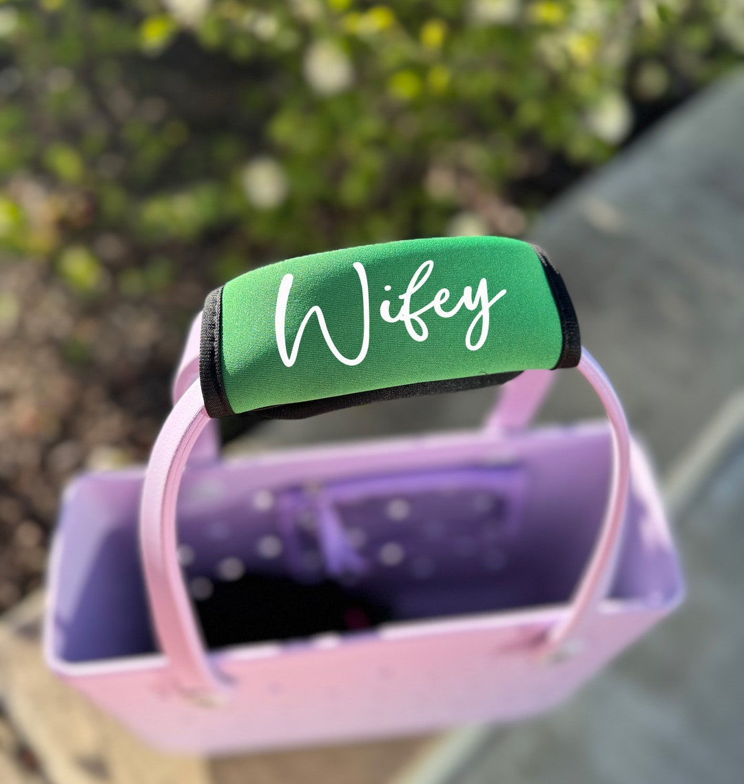 Personalized Beach Bag Handle Cover Custom Luggage Handle Wrap Green ...