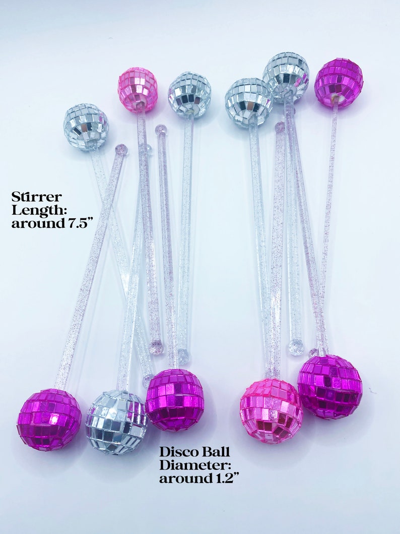 Disco Ball Drink Stirrer Disco Bar Cart Disco Ball Party Decor Disco ...