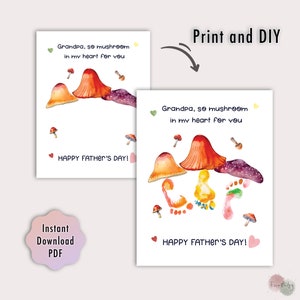 Grandparents Day Printable Handprint Craft Art for Grandpa Bundle of 7 ...