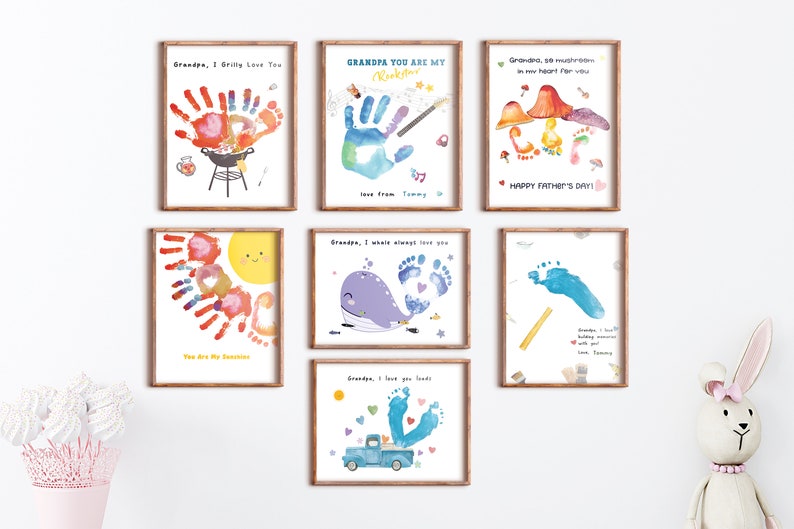 Grandparents Day Printable Handprint Craft Art for Grandpa - Etsy