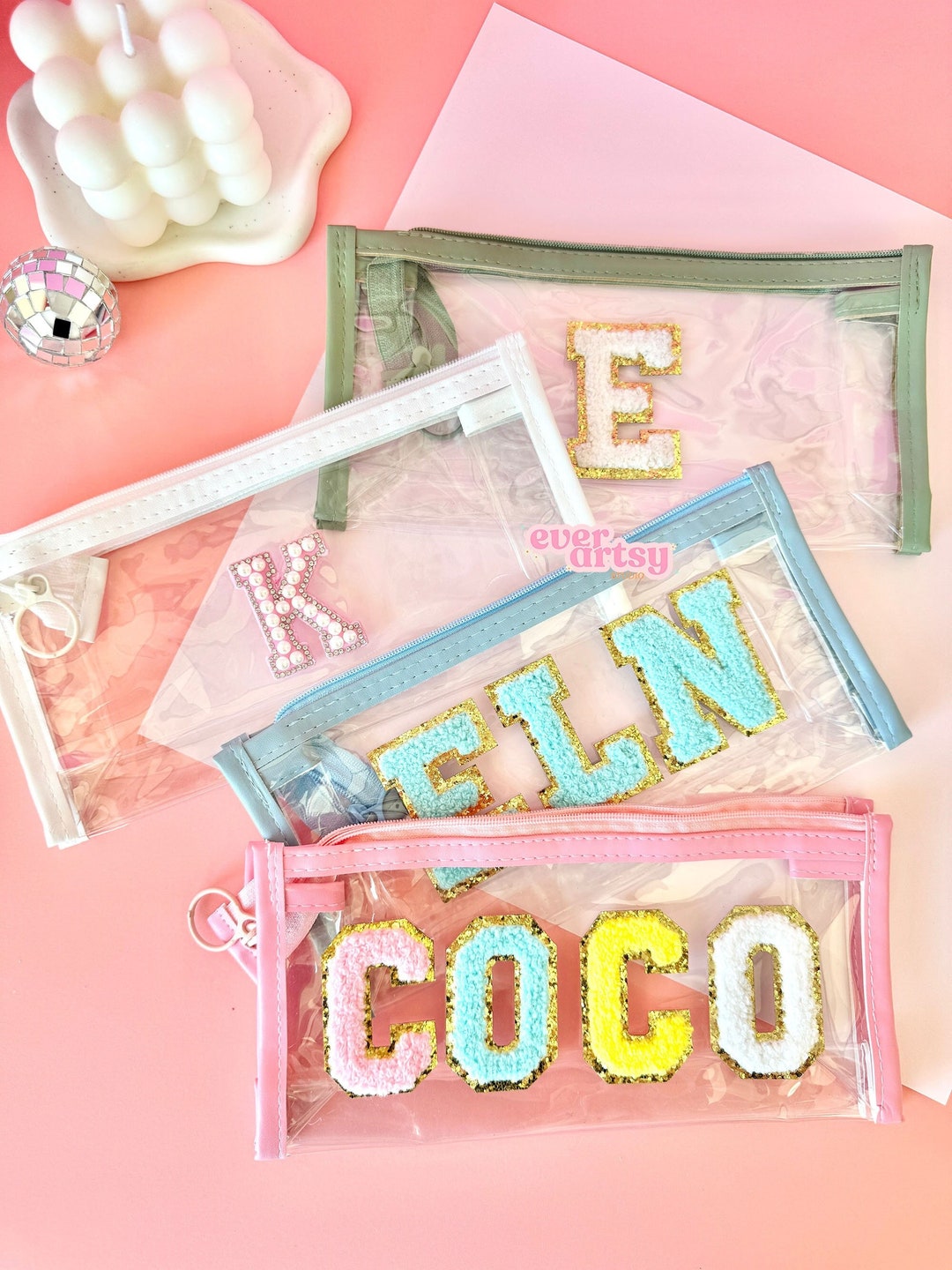 Custom Name Pencil Bag Personalized Clear Pencil Holder Back to School ...