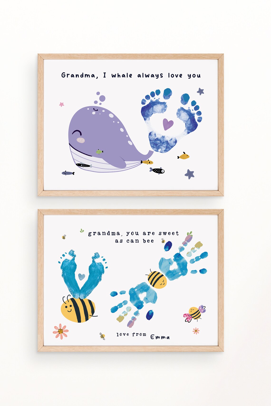 Grandparents Day Printable Handprint Art for Grandmother DIY - Etsy