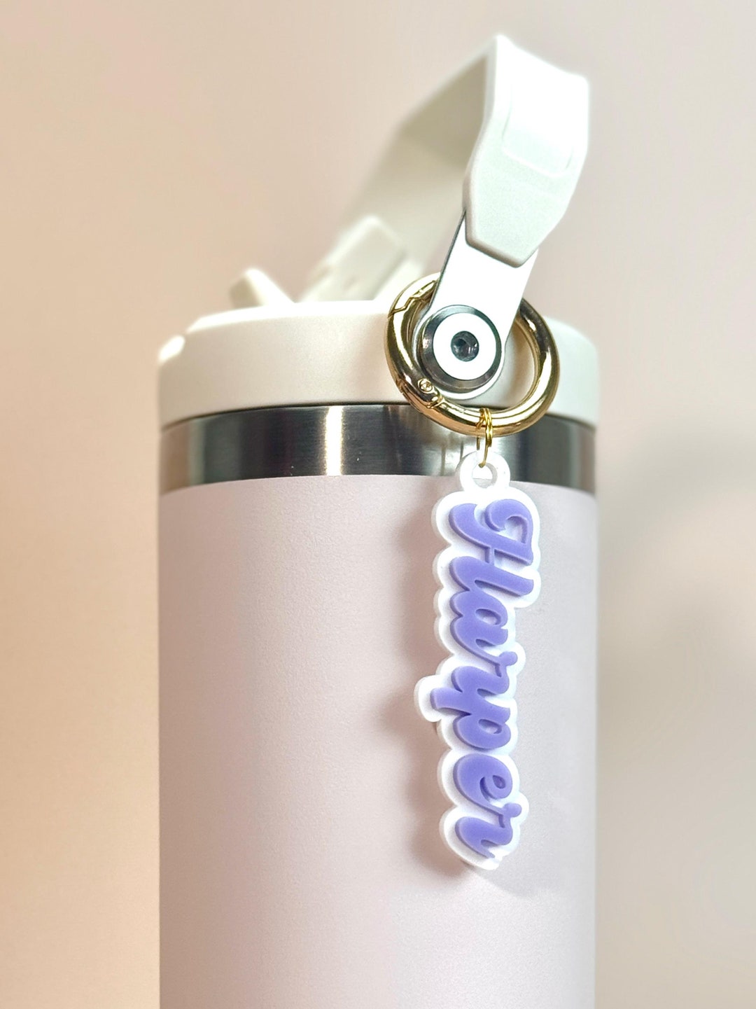 Custom Ice Flow Name Tag Water Bottle Name Charm Flip Straw Name Plate ...