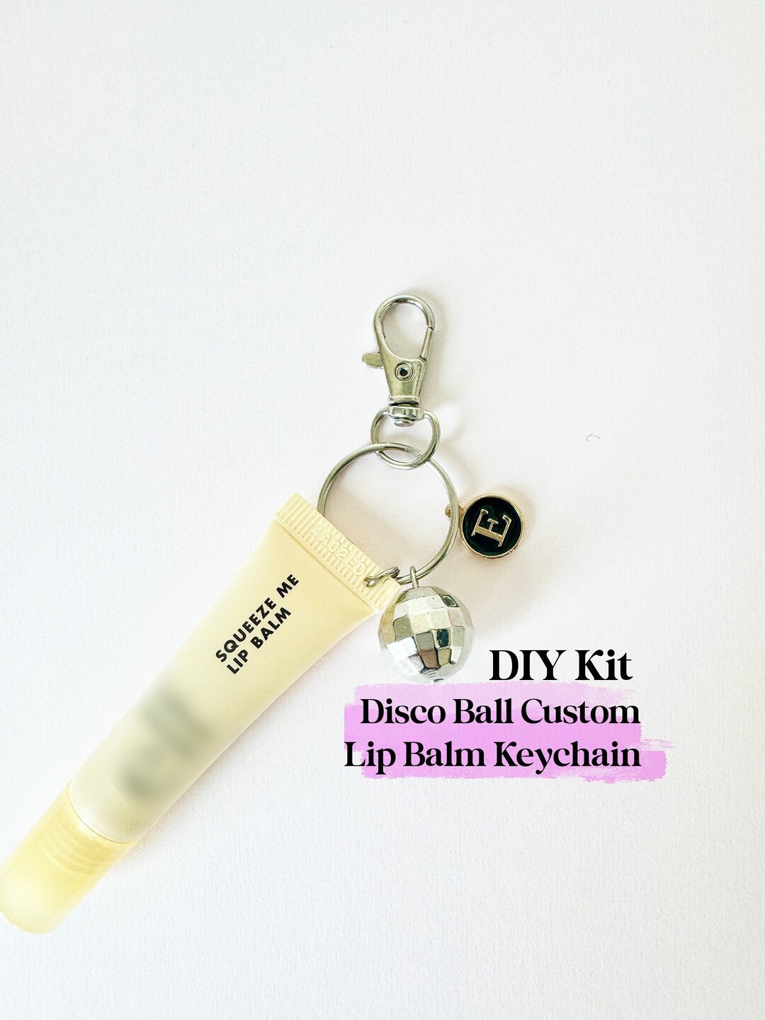 Lip Gloss Keychain DIY Kit Custom Disco Ball Lip Balm Keychain DIY ...