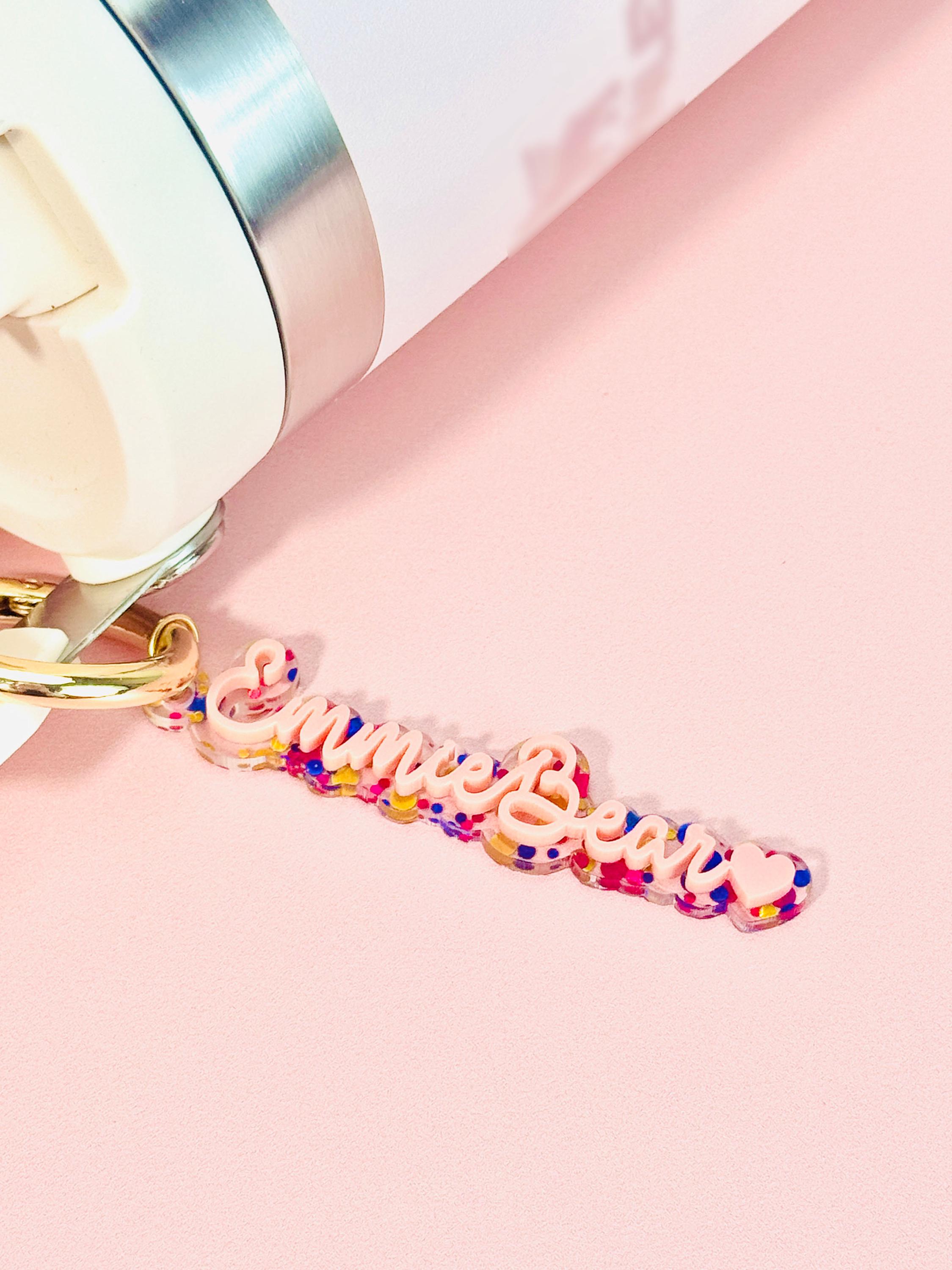 Custom Ice Flow Name Tag Water Bottle Name Charm Flip Straw Name Plate ...