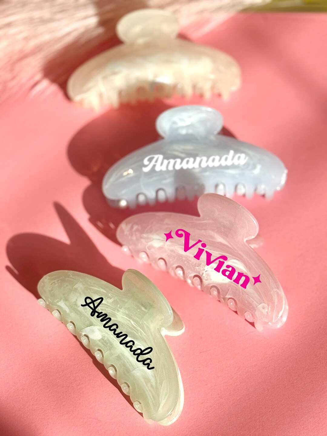 Custom Hair Claw Marble Hair Clip Retro Hair Accessory Gift for ...