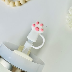 Paw Straw Topper Cat Tumbler Straw Cover Cute Cat Straw Buddy Tumbler ...