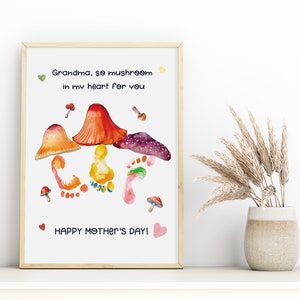 Grandparents Day Printable Handprint Art for Grandmother DIY Gift for ...