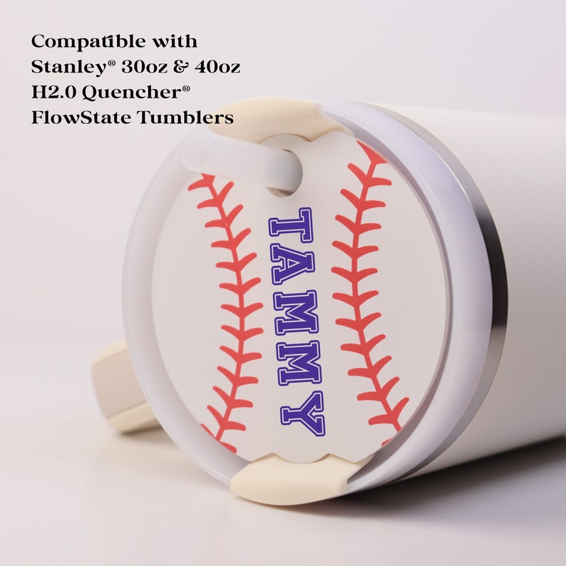 Baseball Tumbler Name Plate Custom Name Tag for 30 Oz 40 Oz STL Cup ...