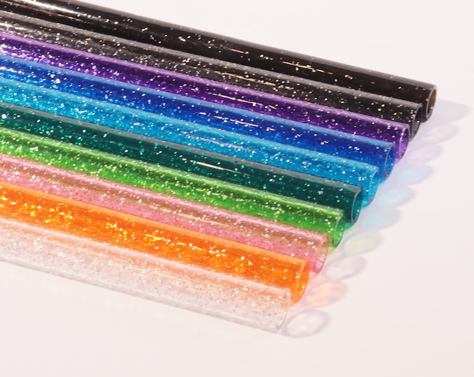 12 Stanley Tumbler Replacement Straw Clear Glitter Straw Supply ...