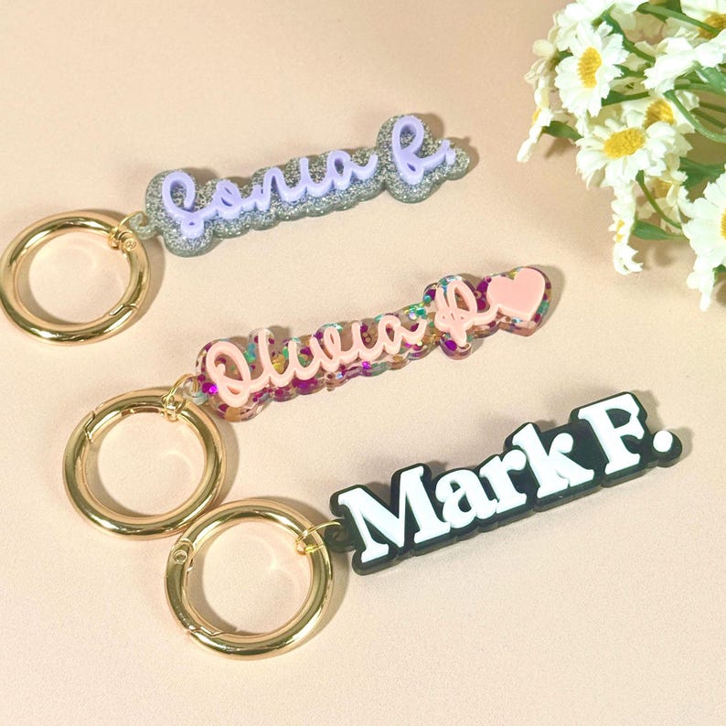 Custom Ice Flow Name Tag Water Bottle Name Charm Flip Straw Name Plate ...