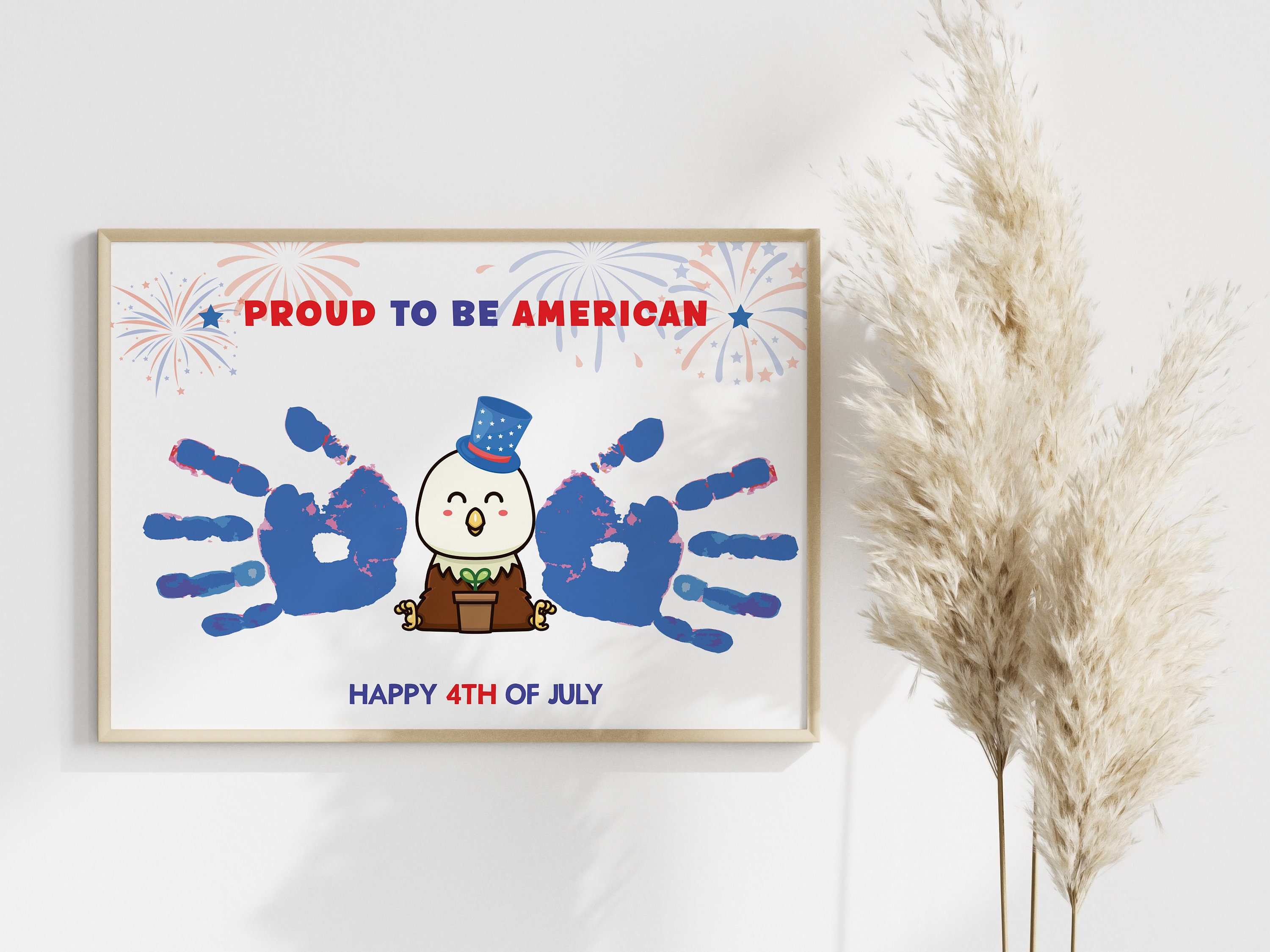 4th of July Printable Handprint Art American Eagle Handprint - Etsy