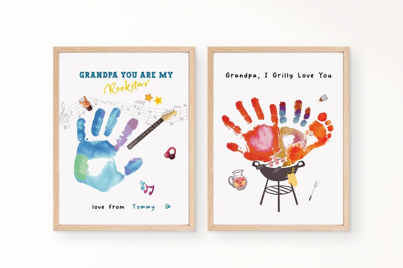 Grandparents Day Printable Handprint Craft Art for Grandpa - Etsy