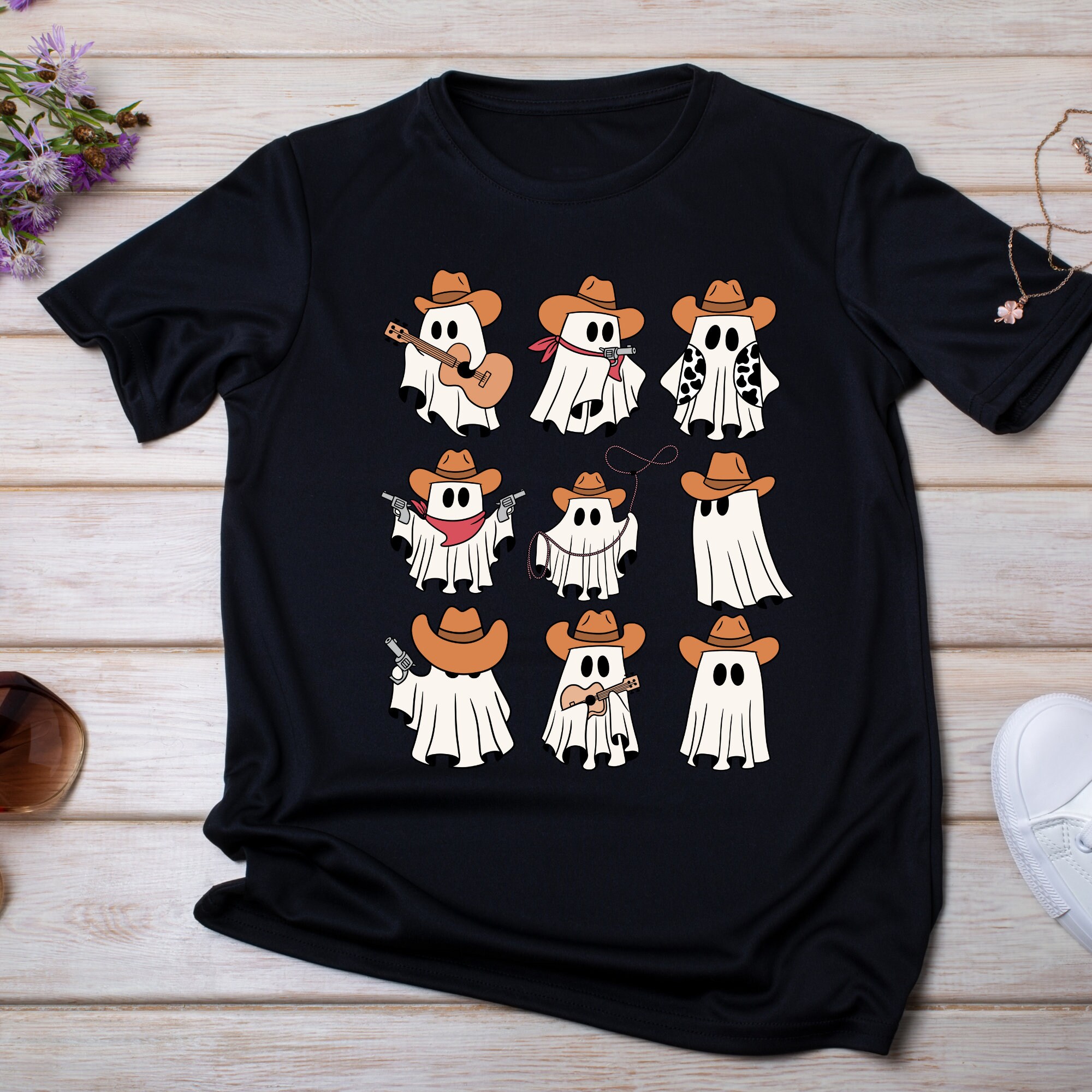 Cowboy Ghost Png Ghost Collage Svg PNG, Halloween Png Cute Western ...
