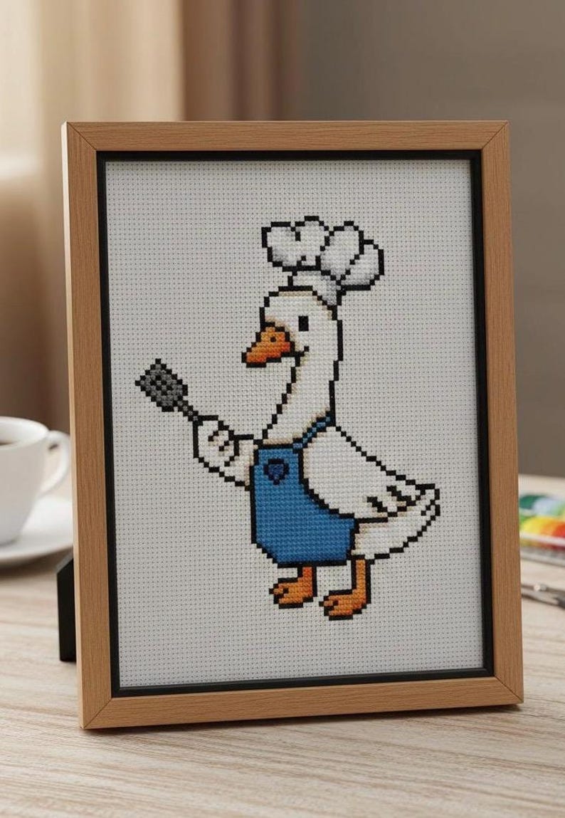 Chef Goose Cross Stitch Pattern - Etsy