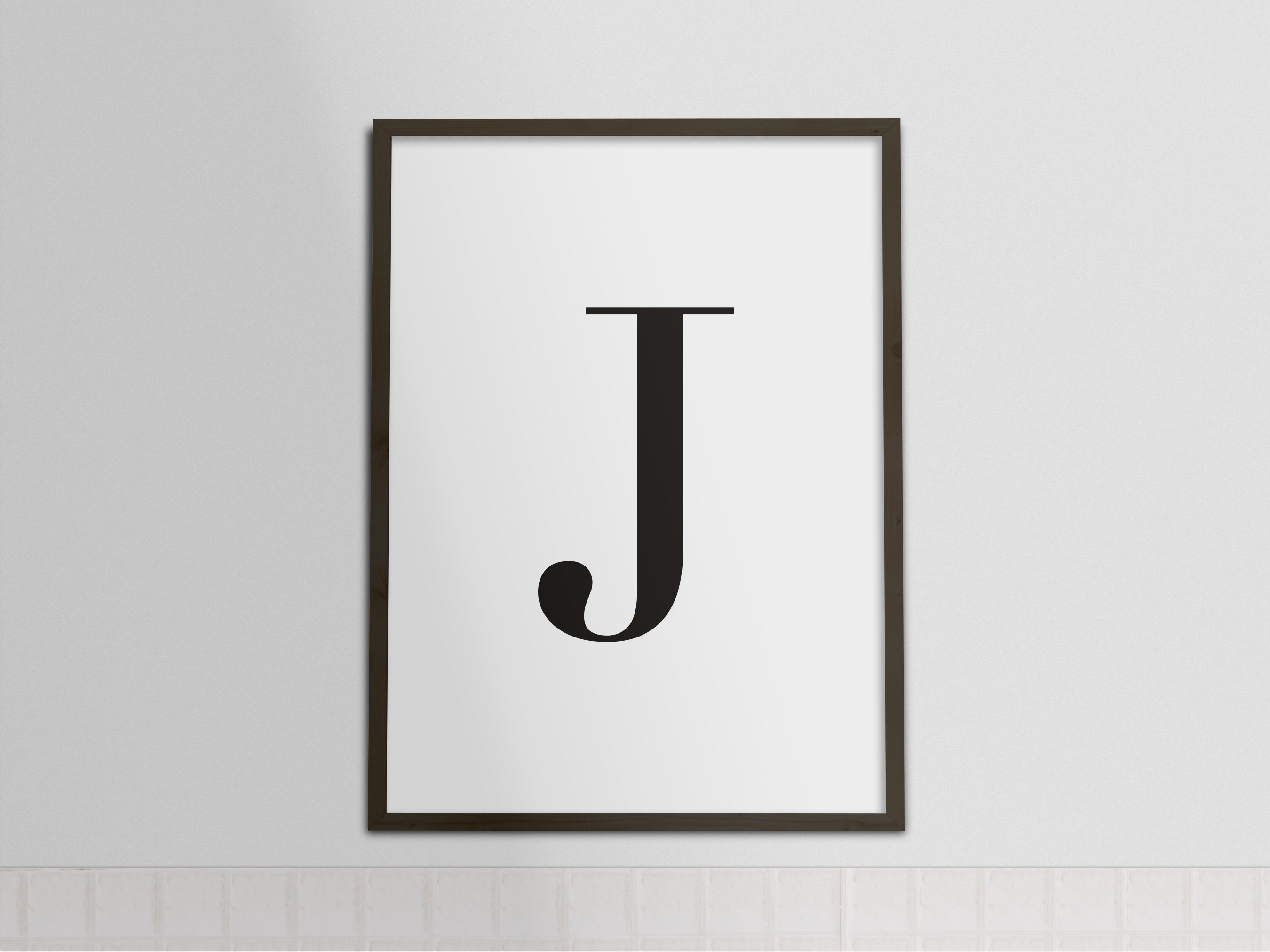 Printable Letter J Initial Print, Minimalist Alphabet Poster, Digital ...