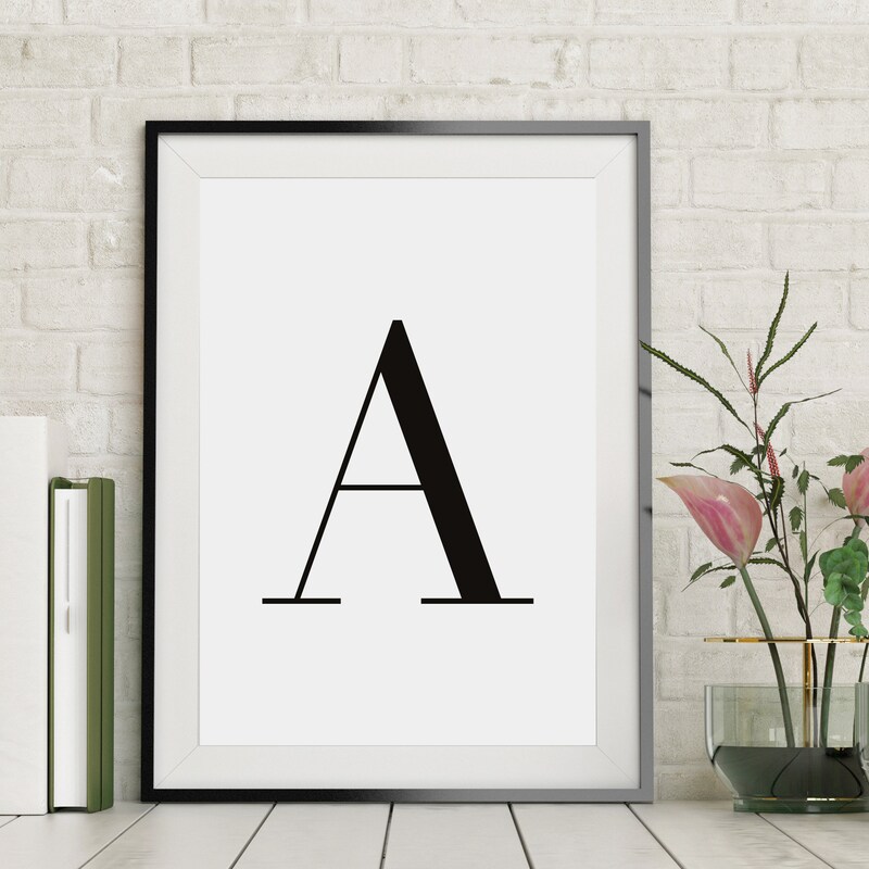 Initial Poster - Etsy