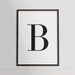 Printable Letter B Initial Print, Minimalist Alphabet Poster, Digital ...