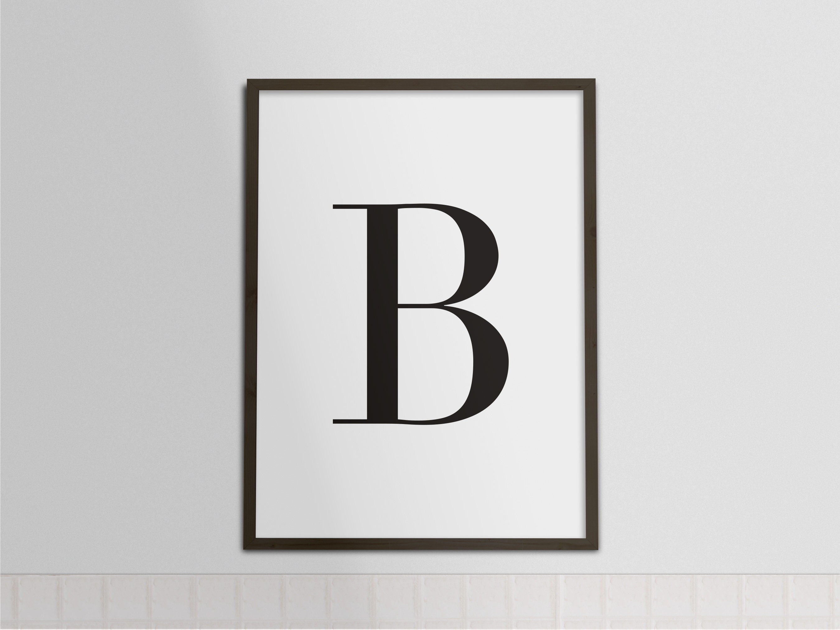 Printable Letter B Initial Print, Minimalist Alphabet Poster, Digital ...