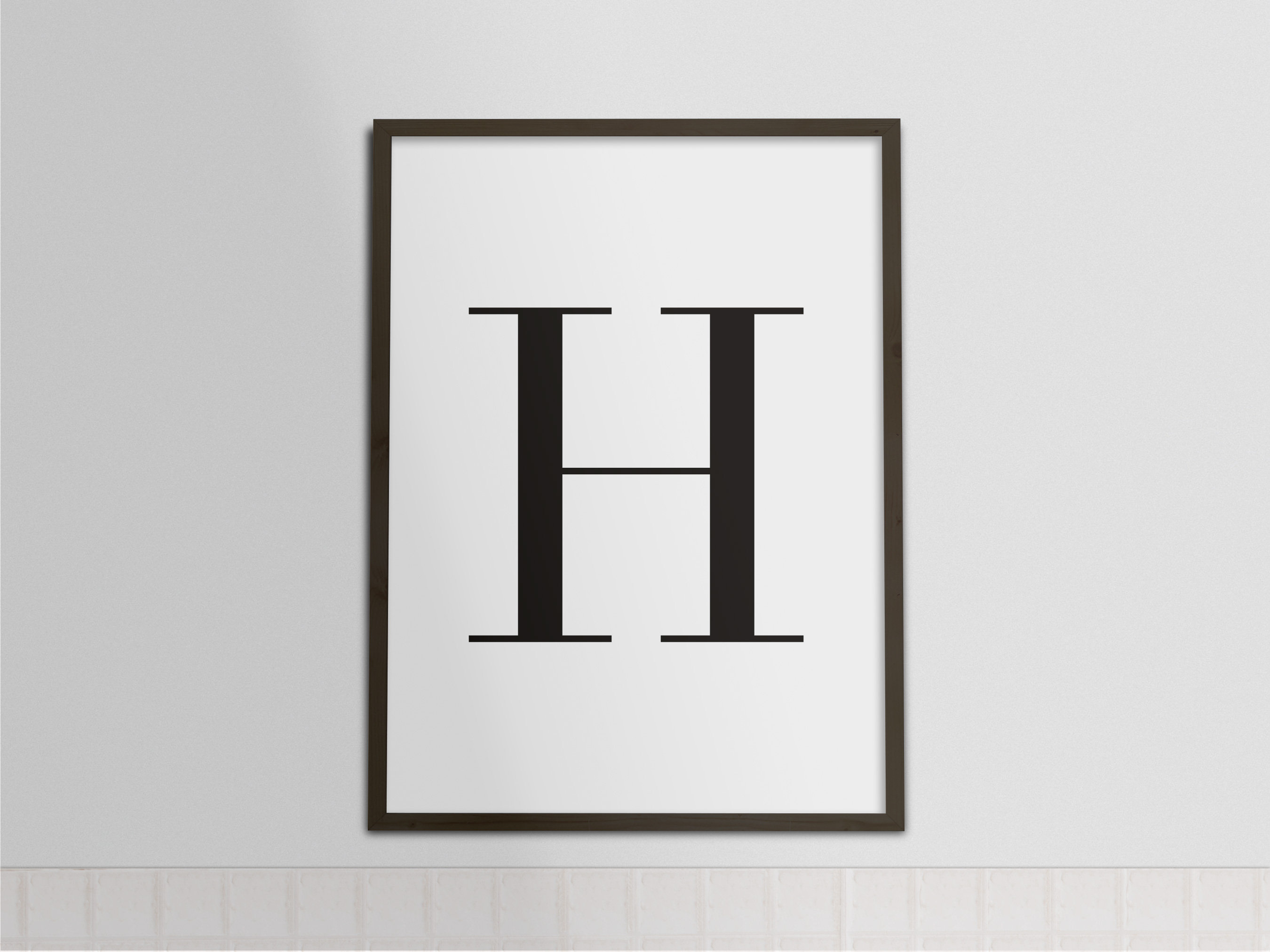 Printable Letter H Initial Print, Minimalist Alphabet Poster, Digital ...