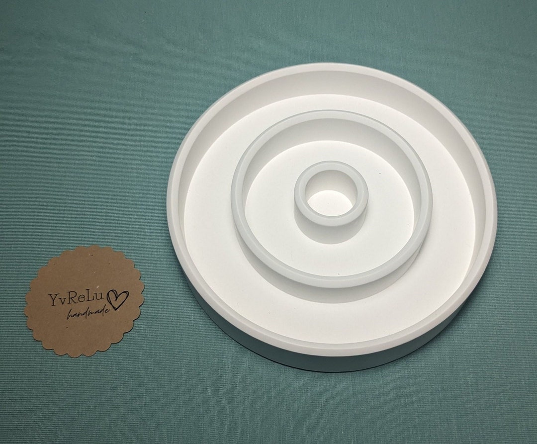 Raysin Round Candle Plate, Houses - Etsy