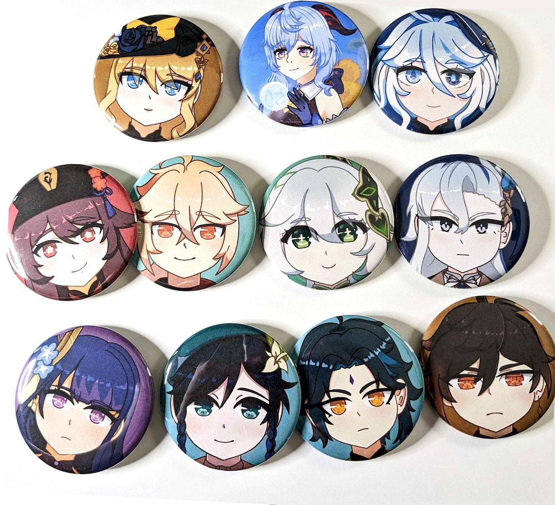 Genshin Impact 2.25 Character Buttons - Etsy
