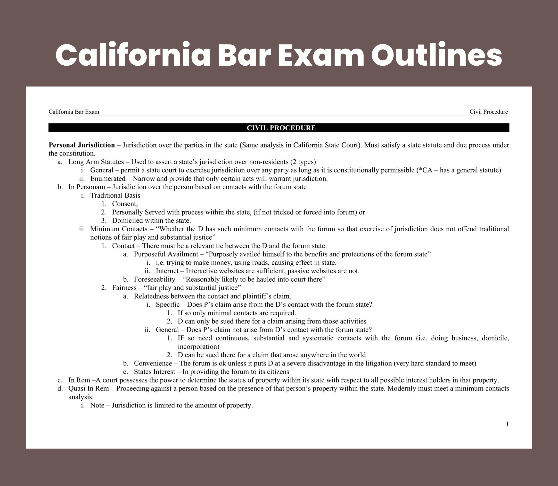 Traditional Outline Format