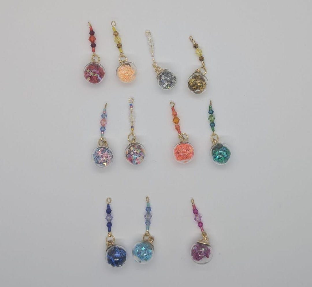 Sprinkle of Blue Stars Stitch Marker / Progress Keeper - Etsy