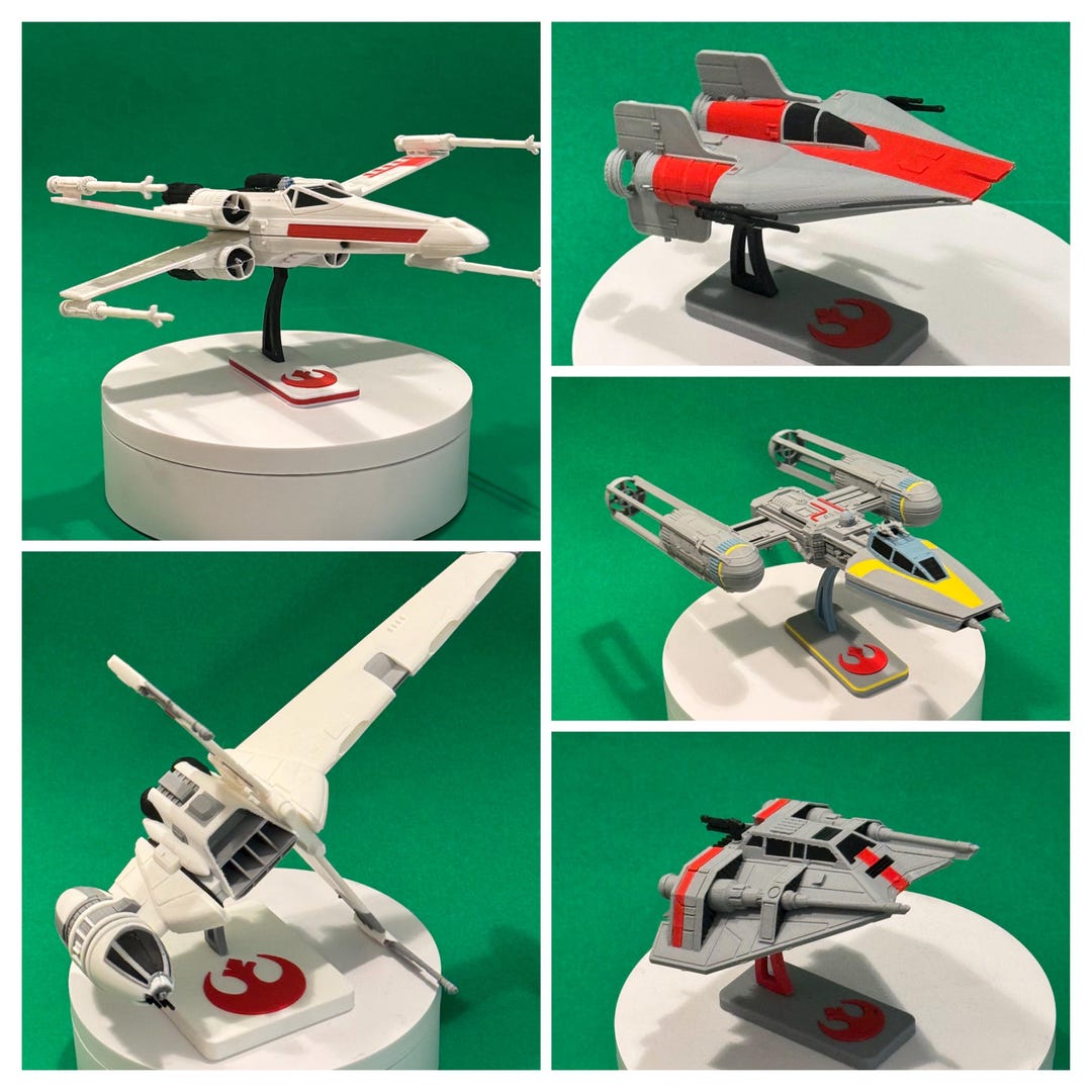 Rebel Starfighter Fleet Kit Cards | A-, B-, X-, Y-wing and Snowspeeder ...