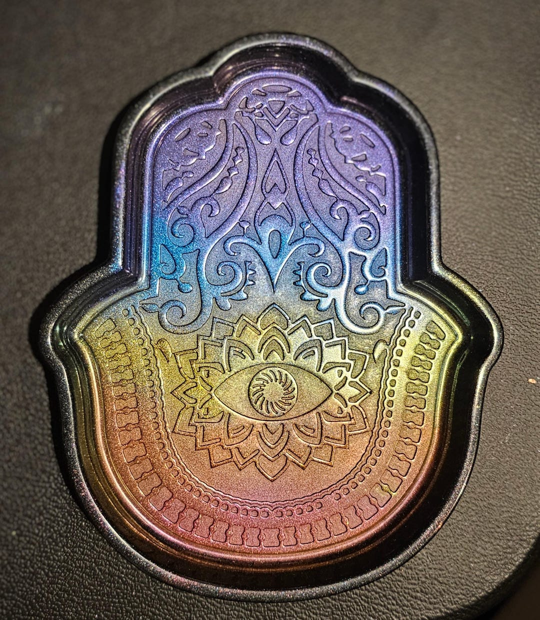 Resin Hamsa Hand Tray - Rainbow Chakra - Etsy