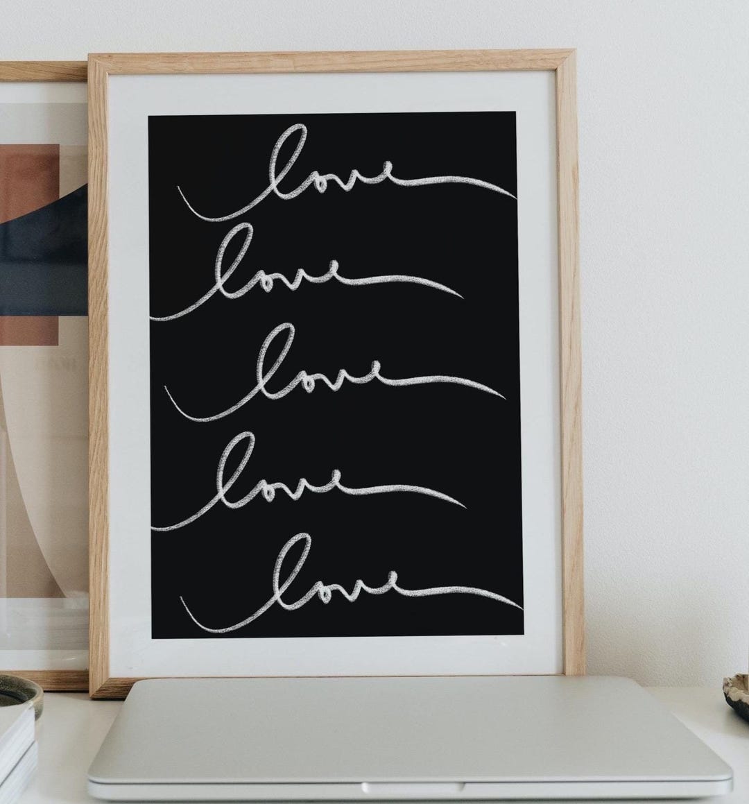 Neutral Black and White Modern-boho Love Art Digital Print. - Etsy