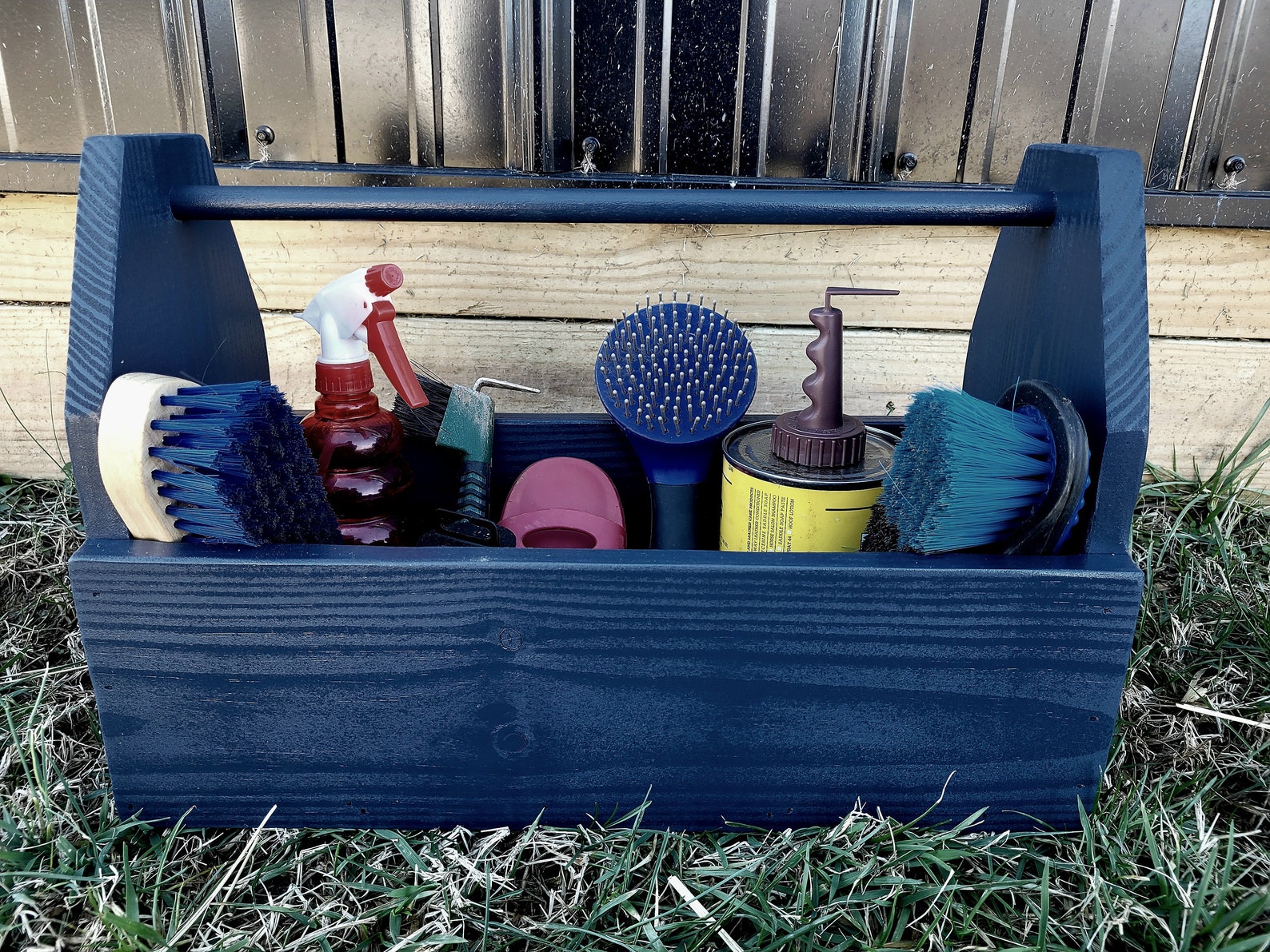 Equestrian Grooming Brush Box, Large, Handmade, Solid Wood - Etsy