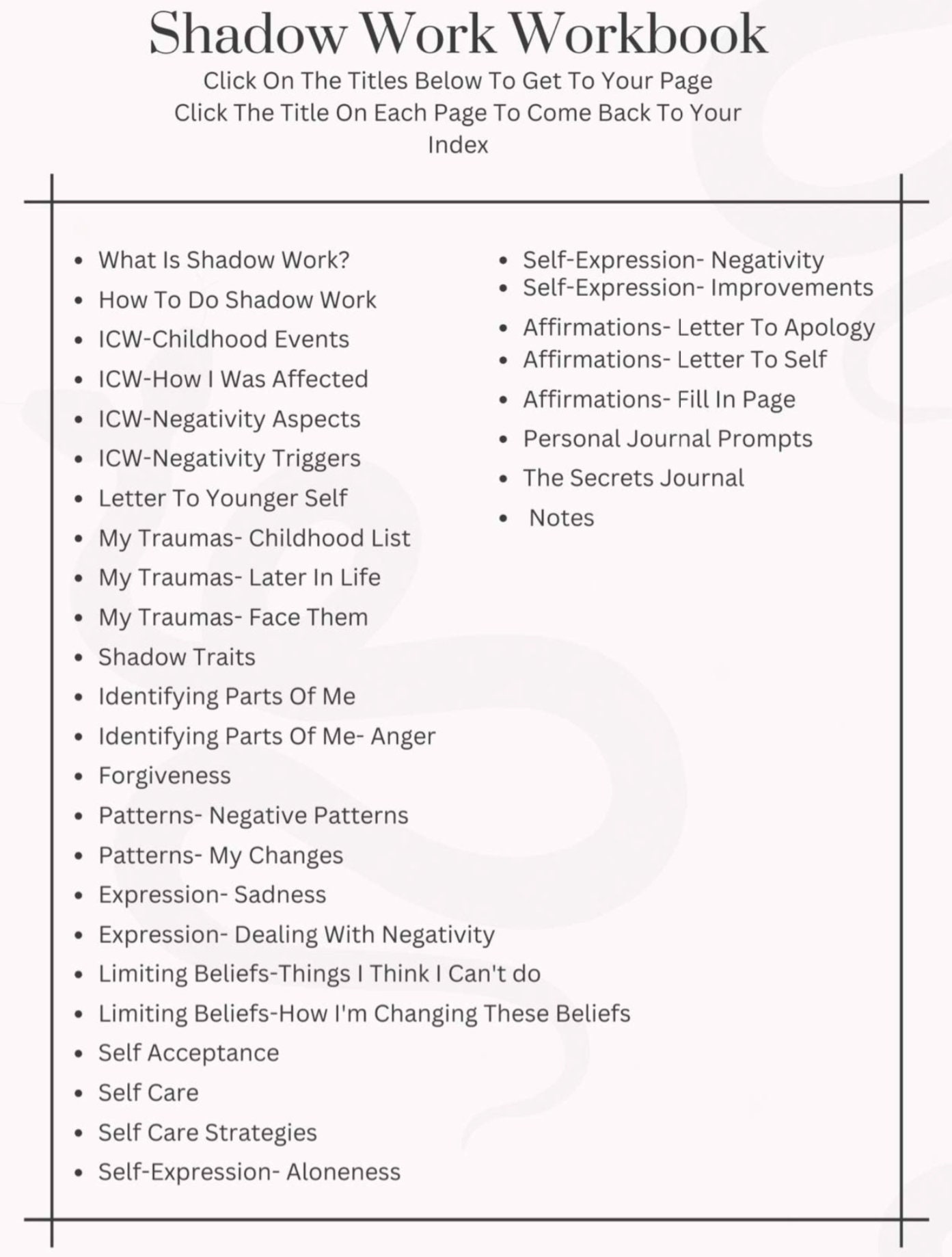 Shadow Work Digital Workbook | 118 Page Trauma Healing Download | Self ...