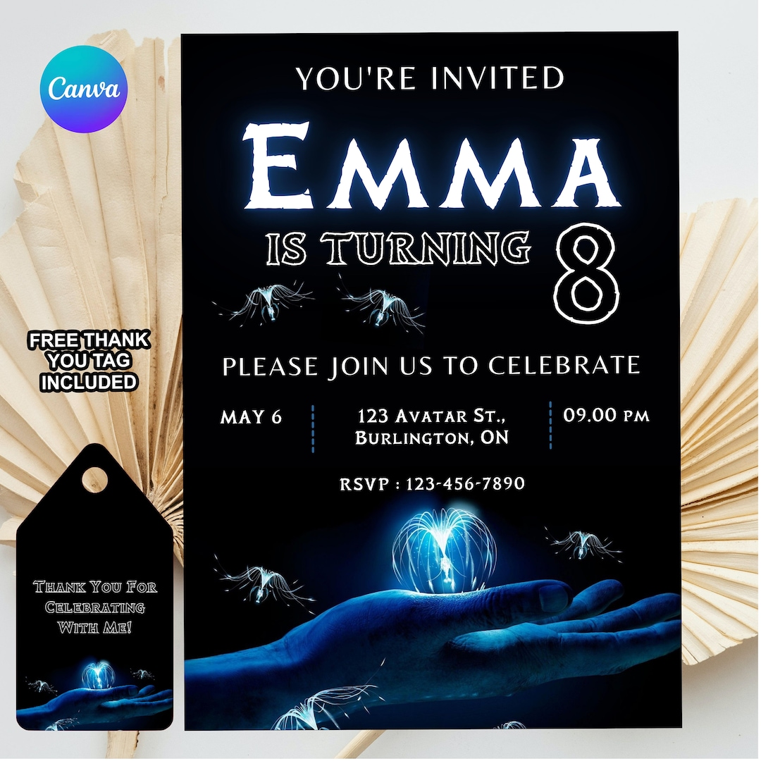 EDITABLE AVATAR INVITATION Avatar Party Printable Avatar - Etsy UK