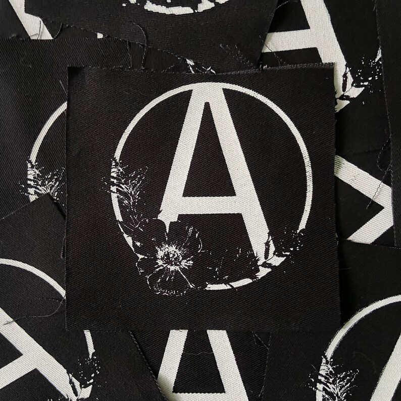 ANARCHY WILDFLOWER Patch Eco Punk Sew on Patch - Etsy