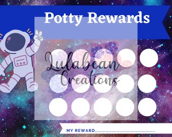 Space and Astronaut Theme Printable Potty Training Reward Chart Instant ...