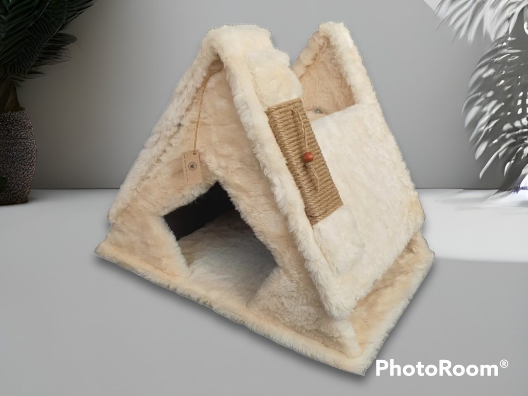 Modern Cat House Triangle Modern Cat Crate, Cat Bed, Cat Crate, Cat ...